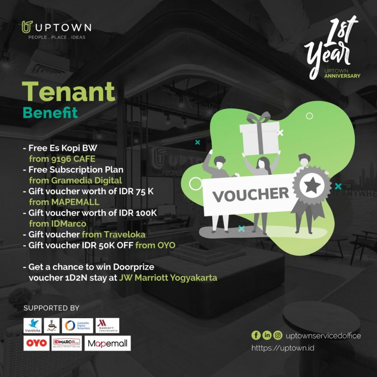 Tenant Benefits Package for Uptown 1st Anniversary